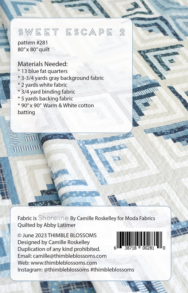 Sweet Escape 2 - PDF pattern – Thimble Blossoms