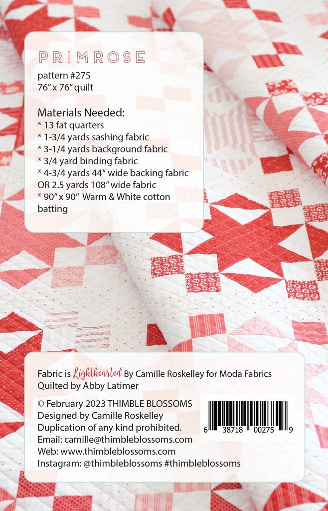 Primrose - PDF pattern – Thimble Blossoms