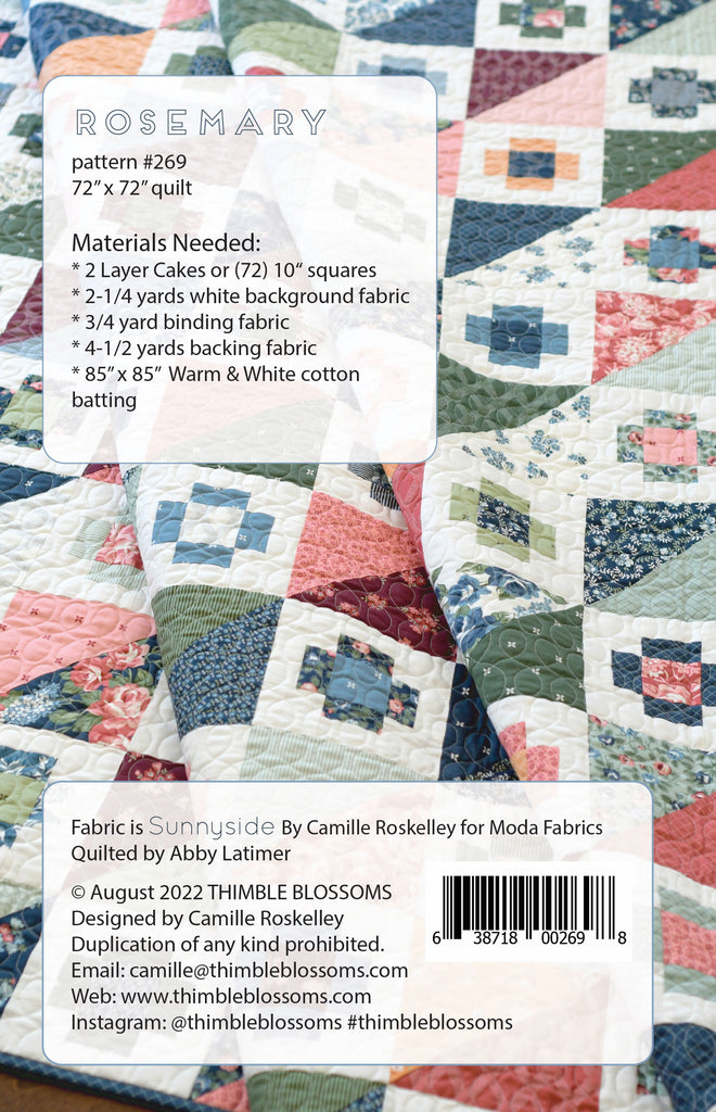 Rosemary - PAPER pattern – Thimble Blossoms